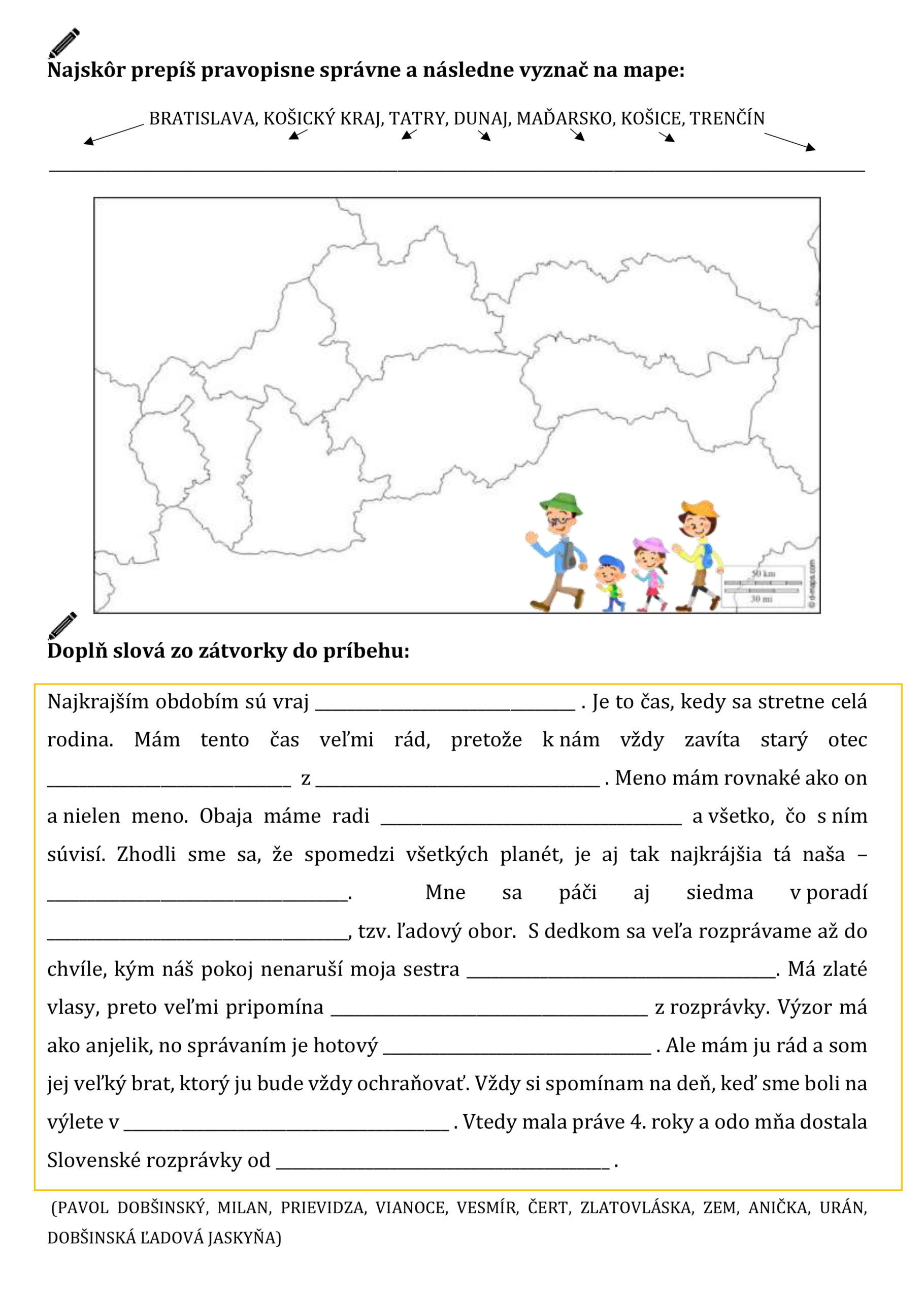 Precvič si podstatné mená - Výnimočné školy - Učíme sa spolu online