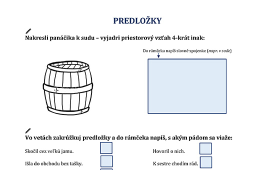Precvič si predložky a spojky - Výnimočné školy - Učíme sa spolu online